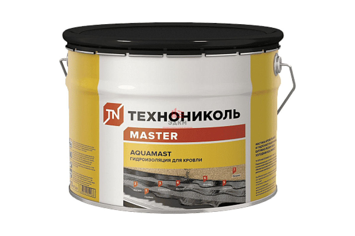 Мастика Технониколь Aquamast 10 кг кровельная битумно-резиновая купить ...