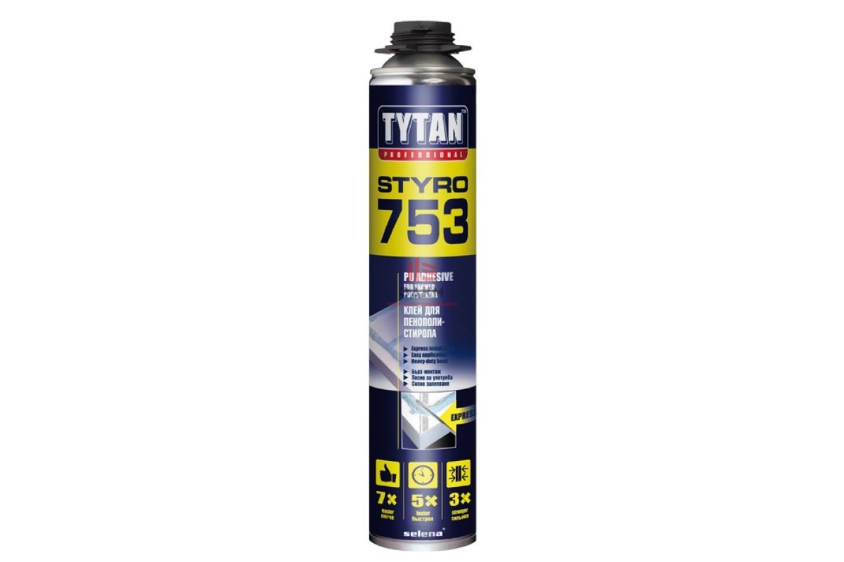 Клей для наружной теплоизоляции "TYTAN STYRO 753 GUN", 750мл / 77961 ...